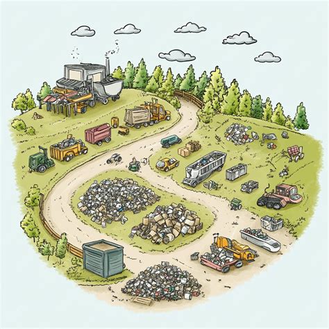 A Diagram Illustrating The Waste Disposal Process From Collection To