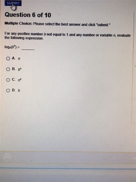 Solved For Any Positive Number B Not Equal To 1 And Any