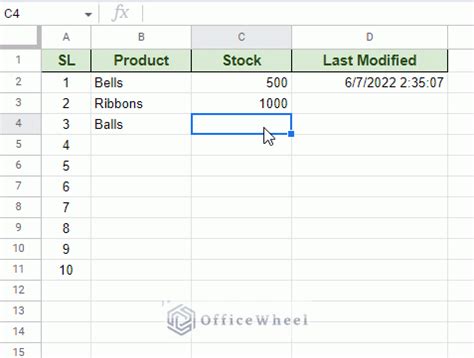 Apply An Automatic Timestamp Using Google Sheets Script Easy Ways OfficeWheel