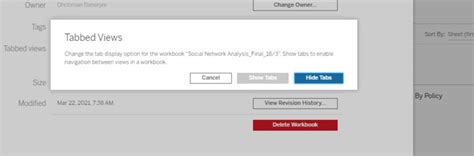 how to hide tabs and hide dashboards without disabling my actions on