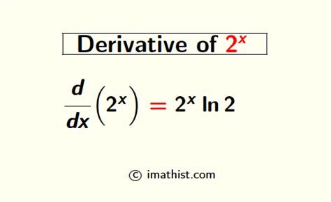[solved] what is the derivative of 2 x [2 to the x] imath