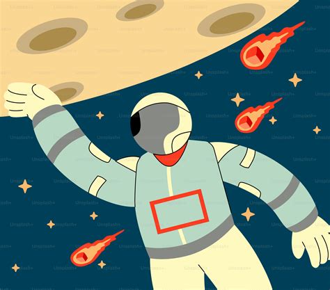 우주복을 입고 하늘을 나는 남자 벡터 Unsplash의 우주 이미지