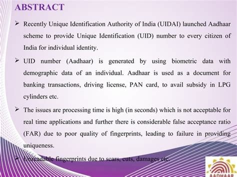 E Aadhar Using Biometric Ppt Internet Computing