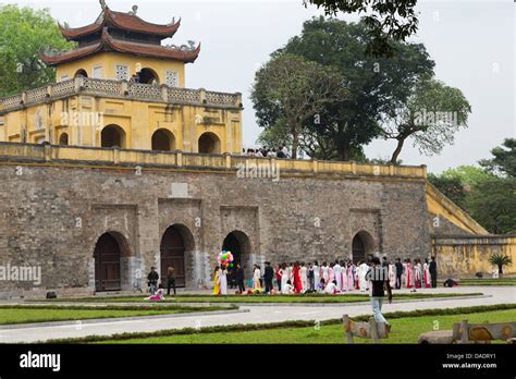 Partial View Of The Imperial Citadel Thang In Hanoi Vietnam Stock