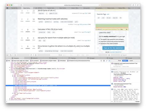 Bug With Empty Div Container In Main Site Code Review Meta Stack Exchange