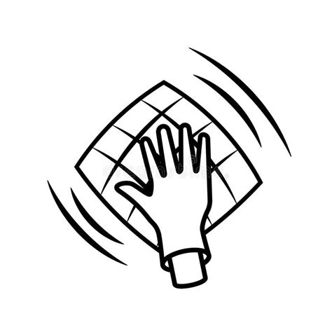 Wipe Table Line Icon Stock Vector Illustration Of Napkin 299622918