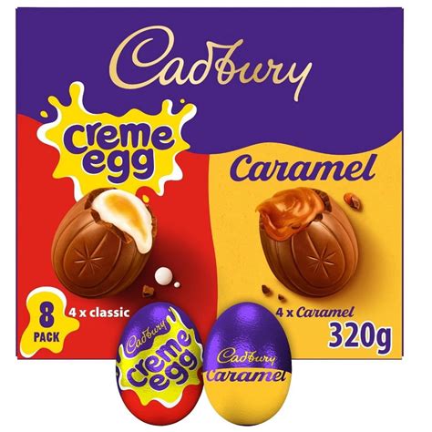 Cadbury Creme Egg And Caramel Egg 8 Pack 320g