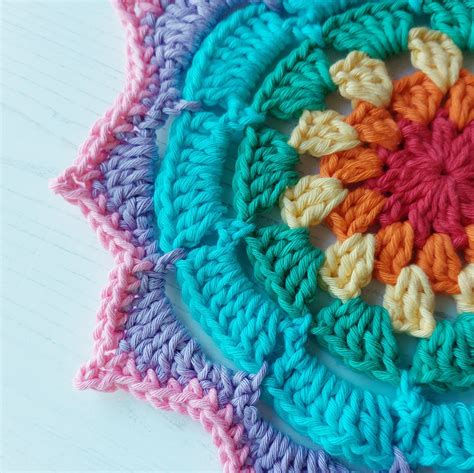 Rainbow Doily Cotton Crochet Table Mat Small Etsy
