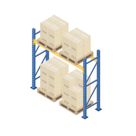 Premium Vector Racking Pallets Industrial Shelving Warehouse Business Vector Illustration