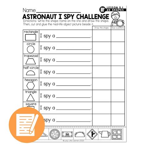 Lucky To Learn Math 1st Grade Geometry Lesson 5 1 Identify 2d Shapes Independent