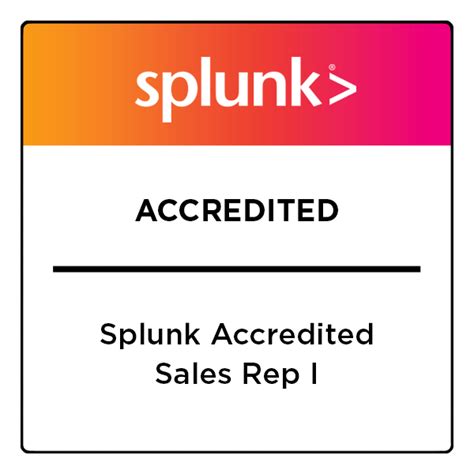 Splunk Accredited Sales Rep I Credly