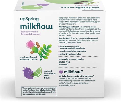 Upspring Milkflow Breastfeeding Drink Mix Blackberry Lime Flavor