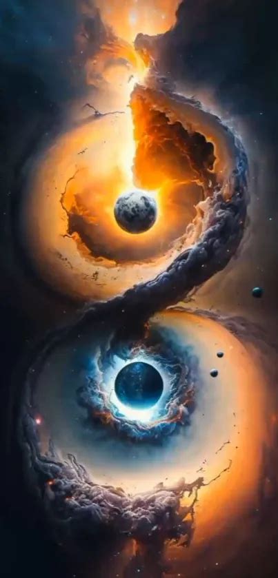 Cosmic Yin Yang Galaxy Art Free Download