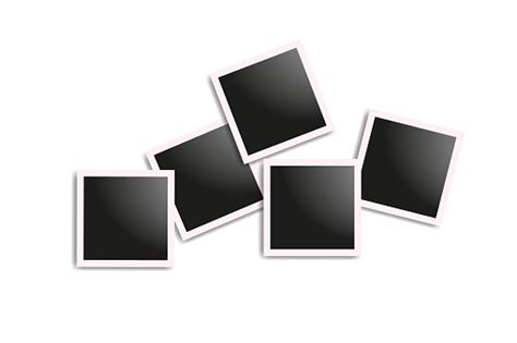 현실적인 사각형 프레임 벡터 사진 프레임 이랑 디자인의 집합입니다 흰색 바탕에 벡터 프레임 사진 콜라주 벡터 일러스트 개체