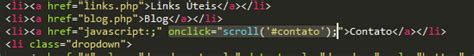 Javascript Erro Na Função Scroll Dentro Do Onclick Stack Overflow