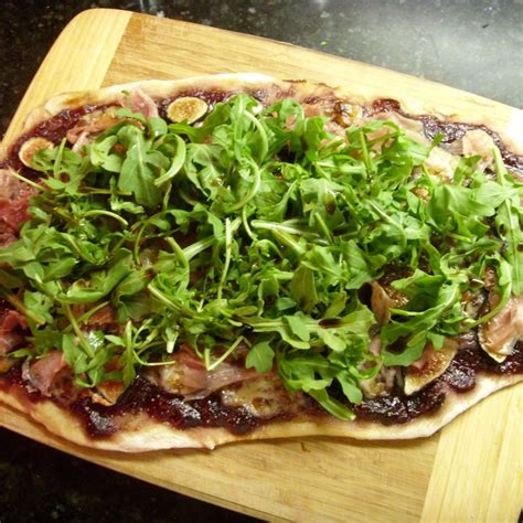 Fresh Fig Jam Flatbread With Roasted Figs Prosciutto Manchego And Arugula Recipe On Food52