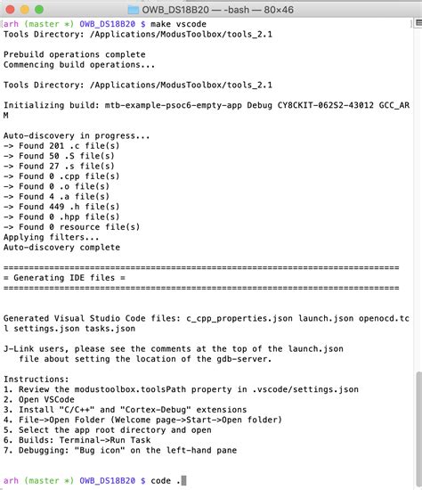 PSoC SDK OneWire Bus Part Build Basic Project IoT Expert