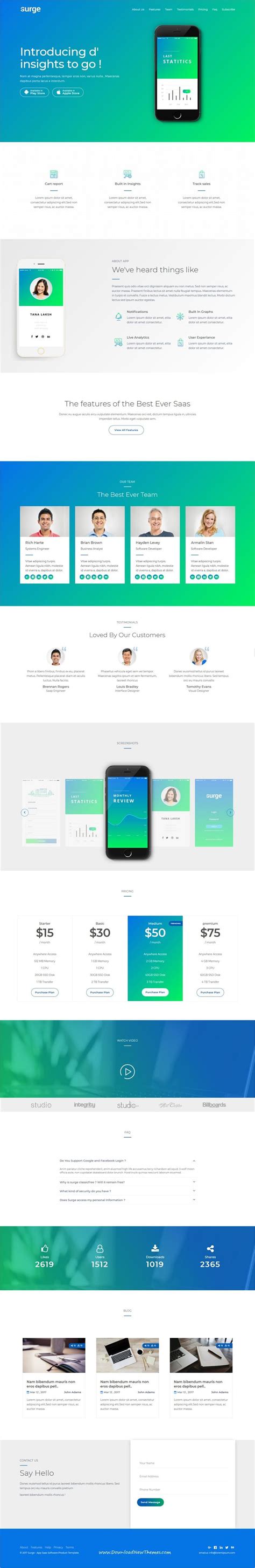 Surge App Saas Software Product Template
