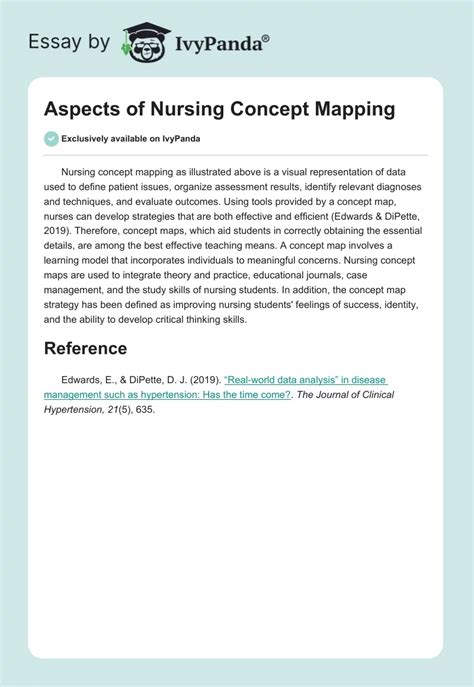 Aspects Of Nursing Concept Mapping Words Essay Example