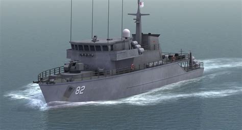 Huon Class Minehunter 3d Model 149 3dm 3ds Fbx Flt Obj Wrl X