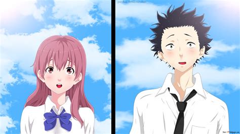 A Silent Voice Shoya Ishida And Shouko Nishimiya Blush 2k Wallpaper