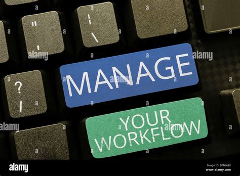 Text Caption Presenting Manage Your Workflow Business Showcase Workforce Organization And