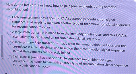 Solved How Do The Rag Proteins Know How To Pair Gene