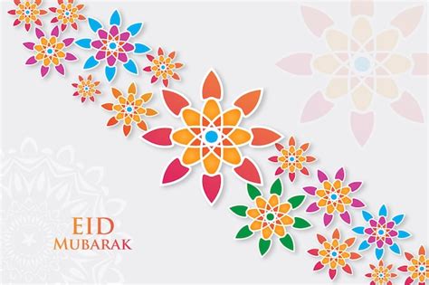 이드 무바라크 이슬람 디자인 프리미엄 벡터