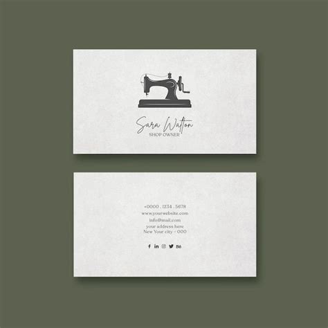 Tailor Shop Business Card Design Template