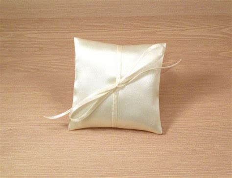 Small Ring Pillow Ivory Satin Engagement Ring Pillow Mini Etsy