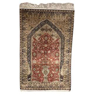 6x9 Beige Orange And Brown Traditional Area Rug For Sale At 1stdibs