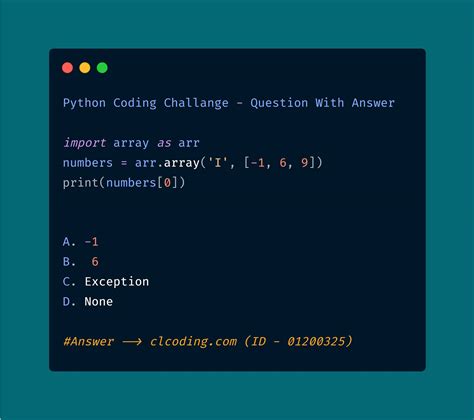 Python Coding Python Coding Challange Question With Answer01200325