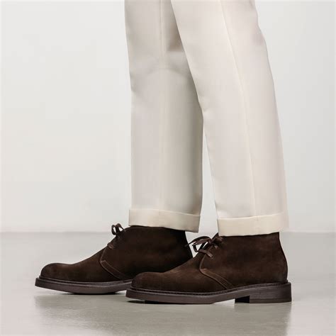 Brown Suede Chukka Boots Elio Evan Italian Craftsmanship