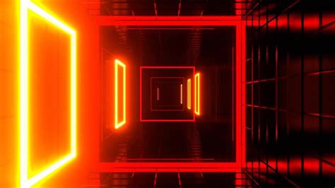 Red And Orange Led Dynamic Square Strobe Tunnel Background Vj Loop In 4k 60265681 Stock Video At