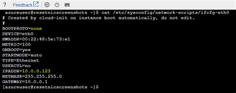 azure linux vm에 대한 네트워크 인터페이스 다시 설정 virtual machines microsoft learn