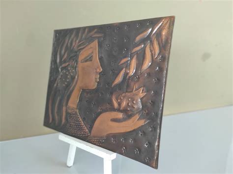 Cccp Plaquette Portrait Of A Russian Woman Vintage Copper Catawiki