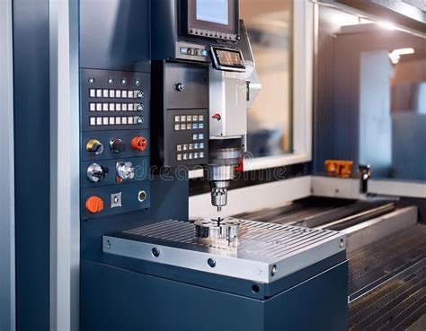 Cnc Milling Machine With Controller In Factory Stock Illustration Illustration Of Milling