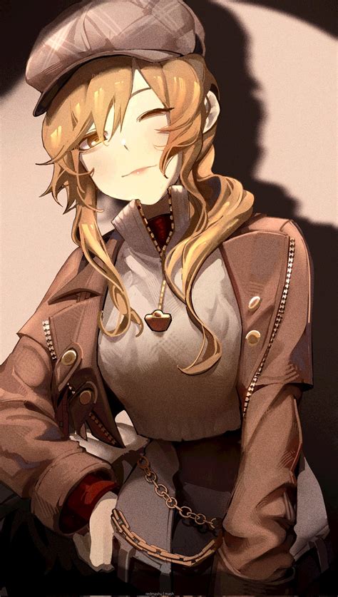 Safebooru 1girl Breasts Brown Background Brown Eyes Brown Hair Brown