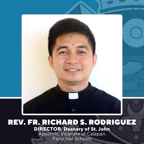Diocese Rev Fr Richard S Rodriguez As Director Of The Deanery Of