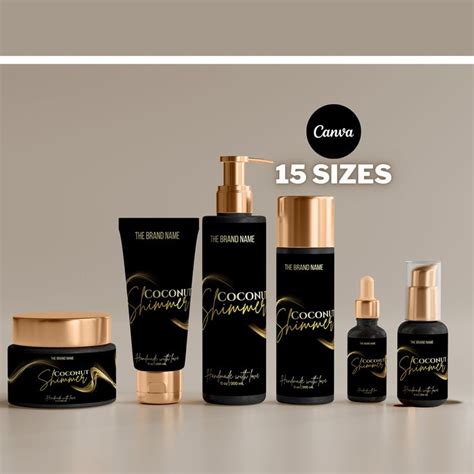 Product Labels Template Luxury Skincare Labels Cosmetic Label Template