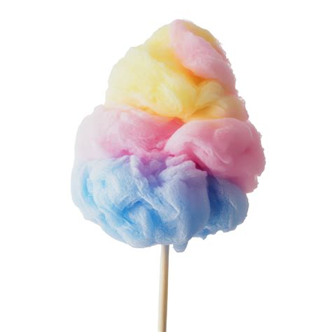 Colorful Cotton Candy On A Stick At A Fair 49298038 Png