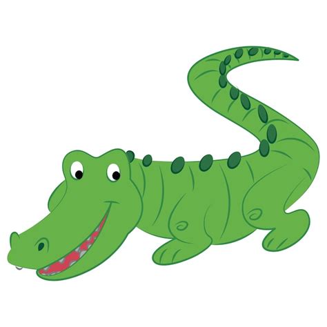 Premium Vector A Crocodile Isolated On White Background