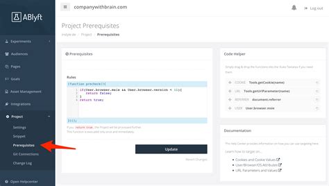 Prerequisites Rules Docs Ablyft