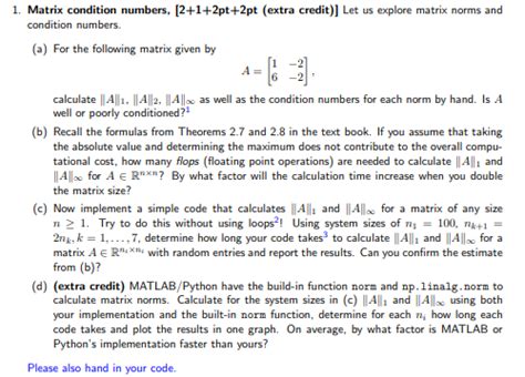 Matrix Condition Numbers 212pt2pt Extra