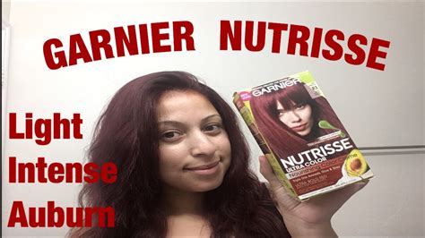 How I Color My Hair Garnier Nutrisse Light Intense Auburn Youtube