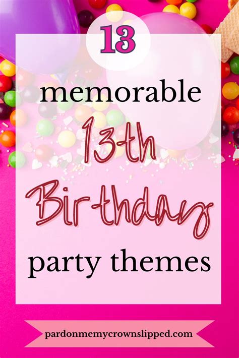 13th Birthday Party Themes With Balloons And Streamers