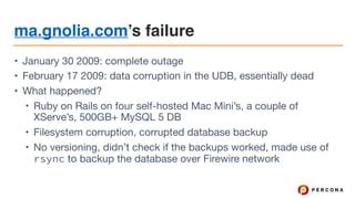 Lessons From Database Failures PPT
