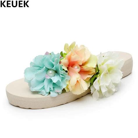 어린이 슬리퍼 여자 플립 아기 여름 신발 비치 패션 평면 꽃 샌들 아이 신발 슬라이드 044샌들 Aliexpress