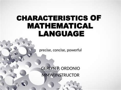 671792079 Characteristics Of Mathematical Language Precise Concise