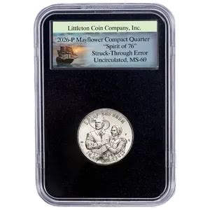 2026 P Mayflower Compact Us Semiquincentennial Quarter Struck Through